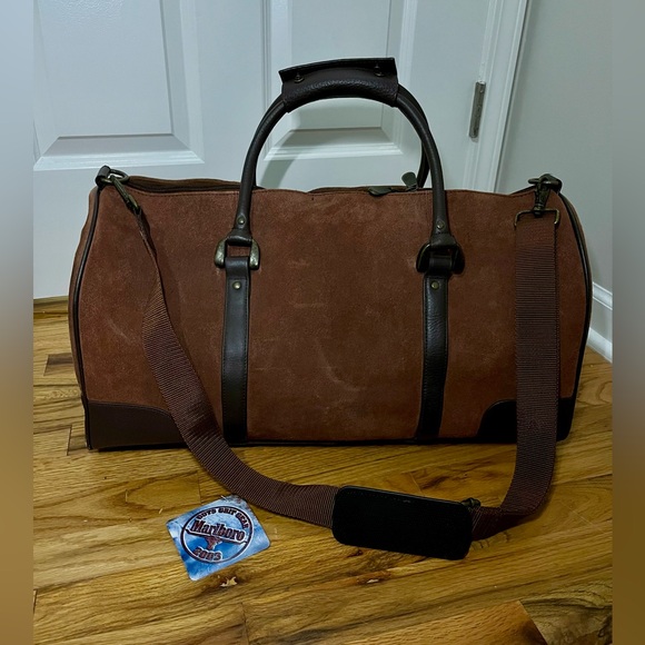 Marlboro | Bags | Vintage Marlboro Brown Suedeleather Duffle Bag Nwt ...